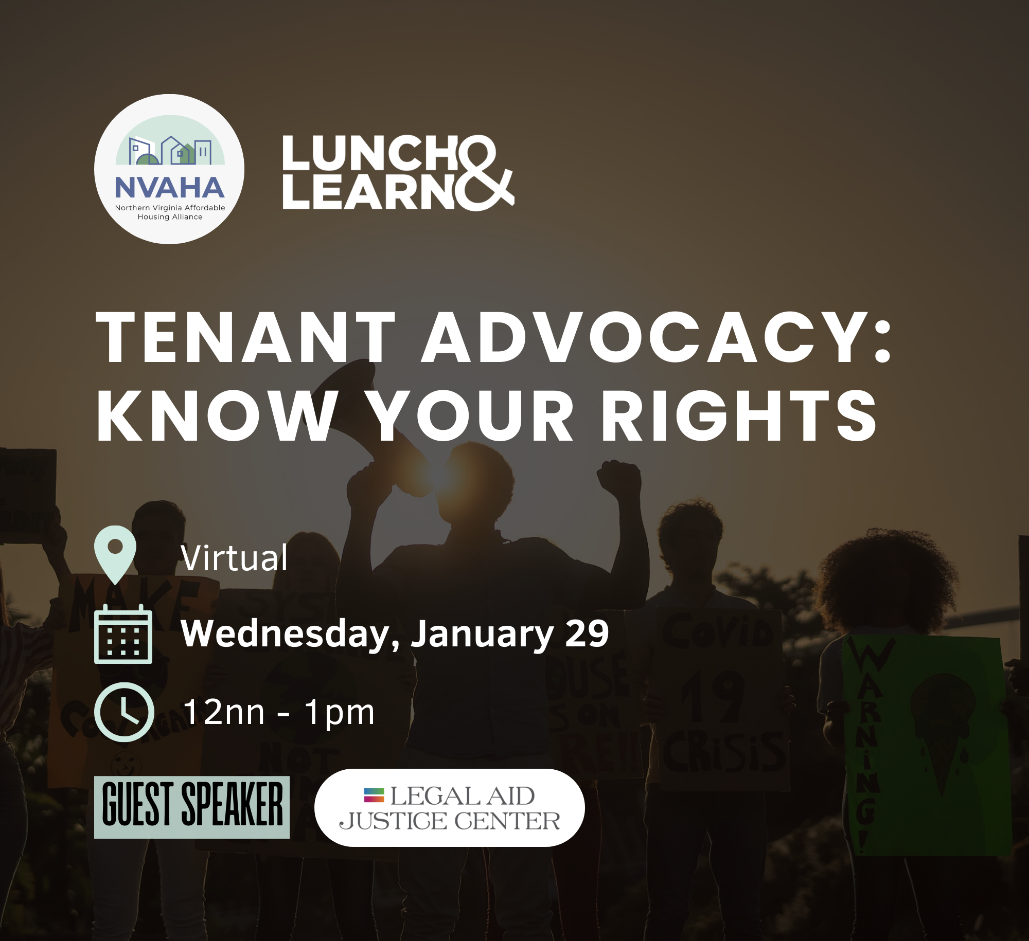 Lunch & Learn: Tenant Advocacy - Know Your Rights - NVAHA